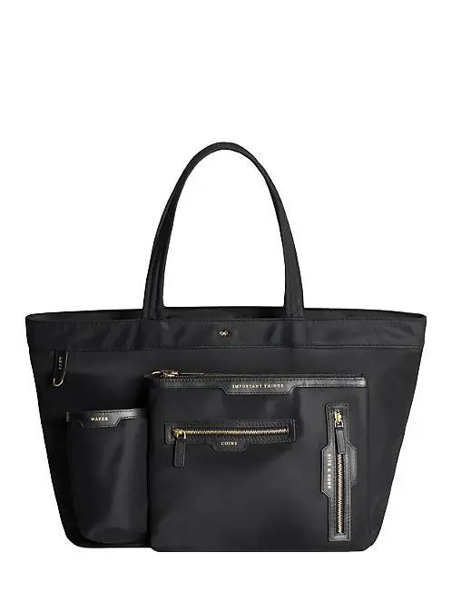 ANYA HINDMARCH Multi Pocket Woven Tote Bag - Black