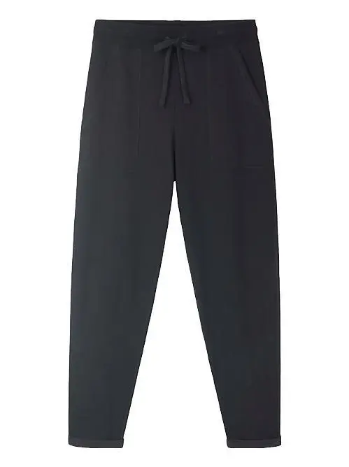THE WHITE COMPANY Relaxed-fit Drawstring-waist Jersey Jogging Bottoms - Black