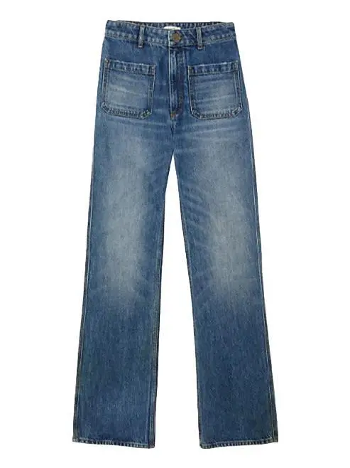 Sandro Slim-fit Flared Denim Jeans - Bleus