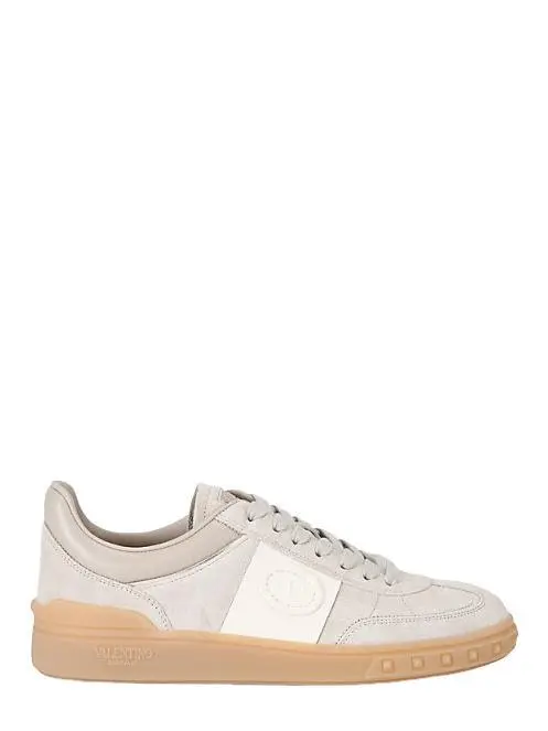 Valentino Garavani Leather Low-top Trainers - Beige Comb
