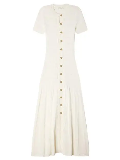 Sandro Knitted Maxi Dress - Ecru