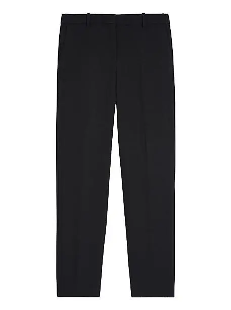 The Kooples High-rise Straight-leg Stretch-woven Trousers - Bla01
