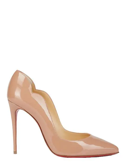 CHRISTIAN LOUBOUTIN Hot Chick 100 Patent Leather Courts - Nude