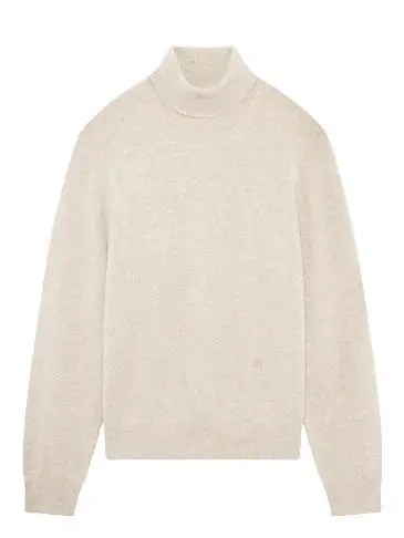 The Kooples Relaxed-fit Stretch Cashmere-blend Jumper - Beige Melange