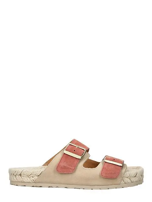 Manebí Havana Hemp And Suede Sandals - Salmon