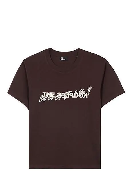 The Kooples Slogan-print Cotton T-shirt - Cafe