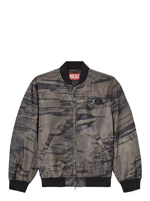 DIESEL® Nylon Logo-plaque Bomber Jacket - 02