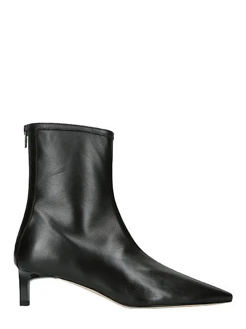 Dear Frances Leather Ankle Boots With Stiletto Heel - Black