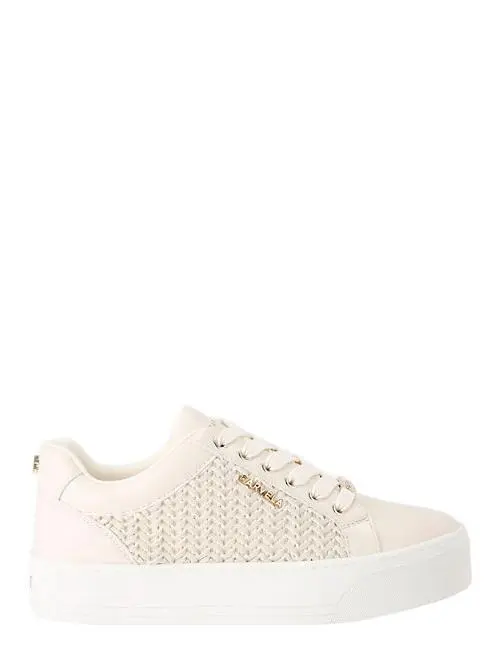 Carvela Faux-leather Low-top Trainers - Cream