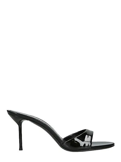Paris Texas Lidia 70 Leather Heeled Mules - Black