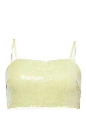 AMY LYNN Ambra Sequin Woven Top - Lime