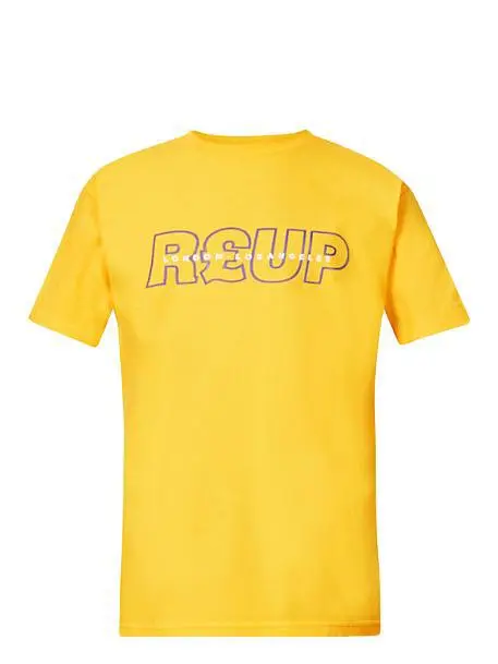 BADDEST SKATE SHOP Reup Graphic-print Cotton-jersey T-shirt - Yellow