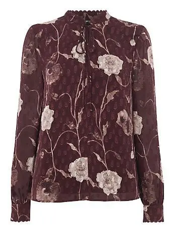 Whistles Floral-print Tie-neck Woven Blouse - Multi-coloured