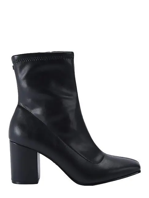 Carvela Strut Heeled Faux-leather Ankle Boots - Black