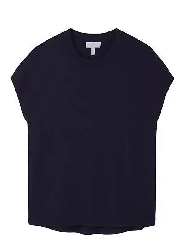 THE WHITE COMPANY Cotton-blend T-shirt - Navy