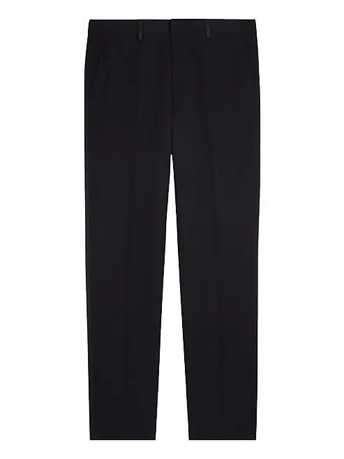 The Kooples Straight-leg Regular-fit Wool Trousers - Black