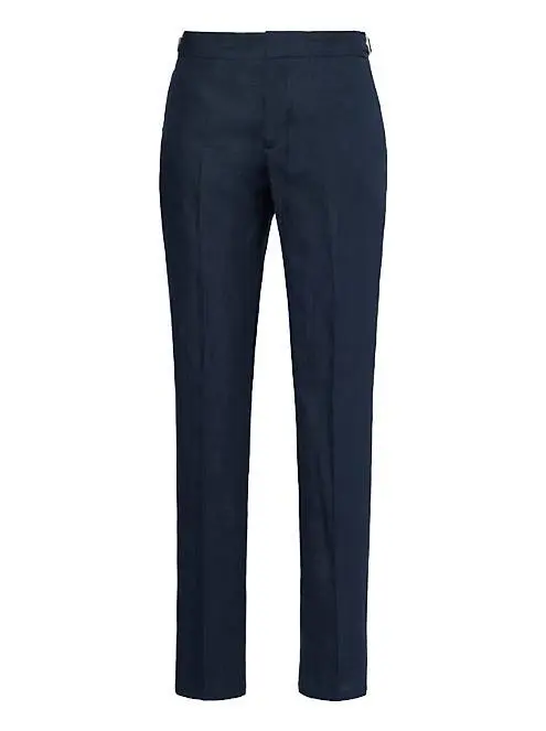 Orlebar Brown Griffon Linen Trousers - Night Iris