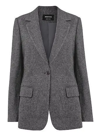 Whistles Notched-lapel Herringbone Blazer - Multi-coloured