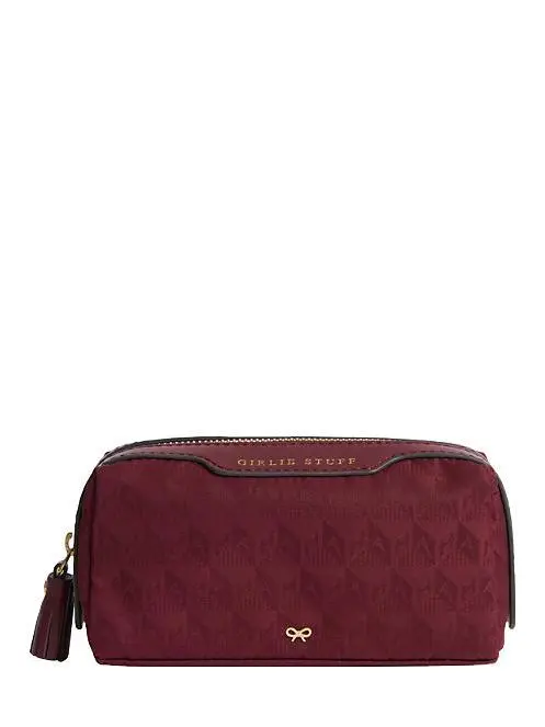 ANYA HINDMARCH Girlie Stuff Woven Pouch - Medium Red