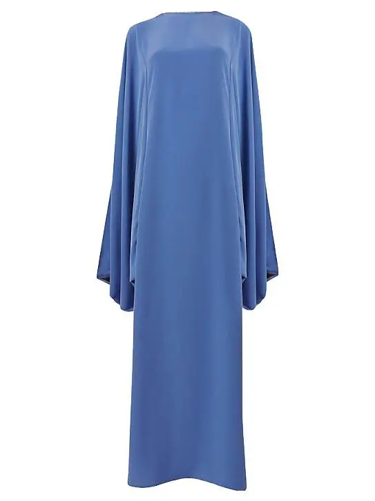 LEEM Contrast Split-sleeve Woven Kaftan - Blue
