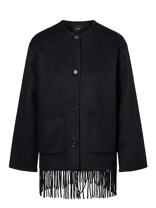 Rails Tomoko Fringed Wool-blend Jacket - Black
