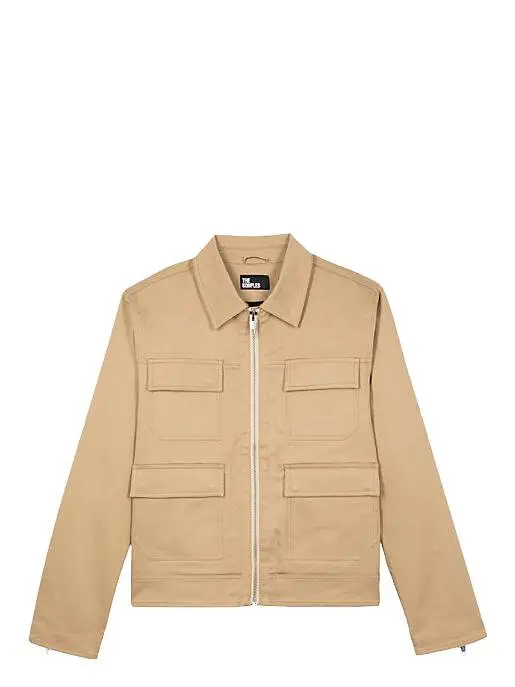 The Kooples Four-pocket Cotton-blend Jacket - Beige