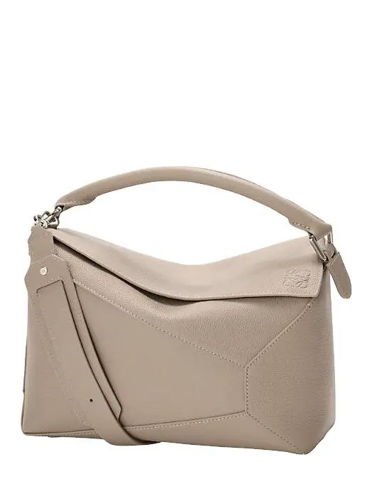 Loewe Puzzle Edge Medium Leather Shoulder Bag - Clay