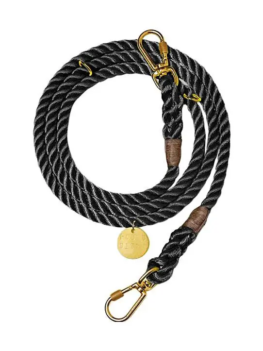 FOUND MY ANIMAL Small Rope Nylon Dog Lead - Black