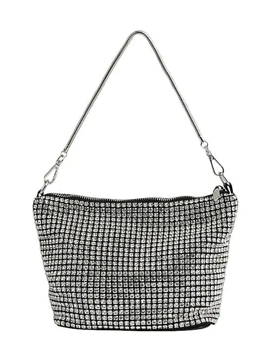 REISS Embellished Bracelet Pouch - Silver