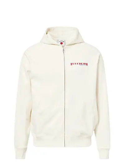 ICECREAM Brand-print Cotton-jersey Hoodie - Oat