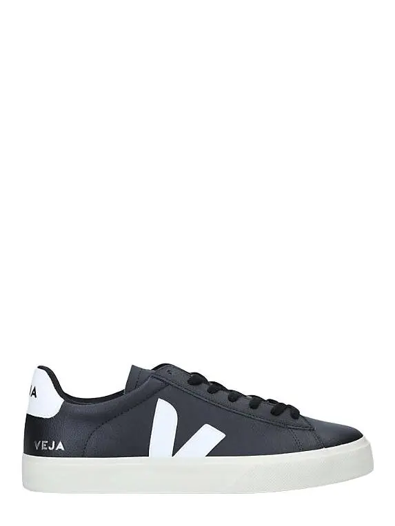 VEJA Campo Leather And Coated-canvas Low-top Trainers - Blk/white