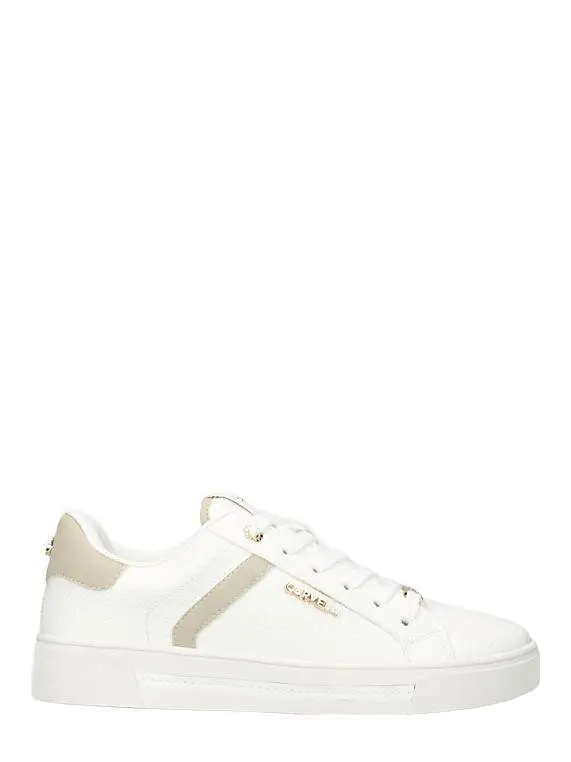 Carvela Daze Faux-leather Low-top Trainers - White/comb