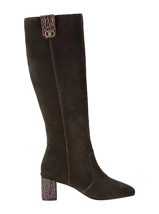 Kurt Geiger Chelsea Trim Knee-high Suede Boots - Brown