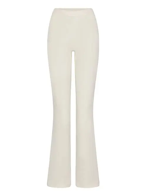 SKIMS Fleece Lounge Jersey Trousers - Ecru