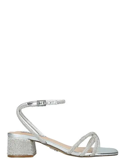 Steve Madden Cerena 751 Heeled Faux-leather Sandals - Silver