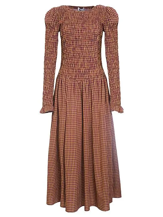 AMY LYNN Gingham Print Maxi Dress - Red