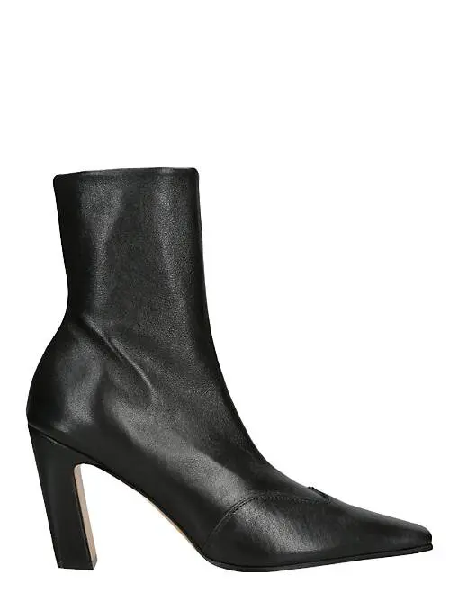 Khaite Nevada Leather Ankle Boots - Black