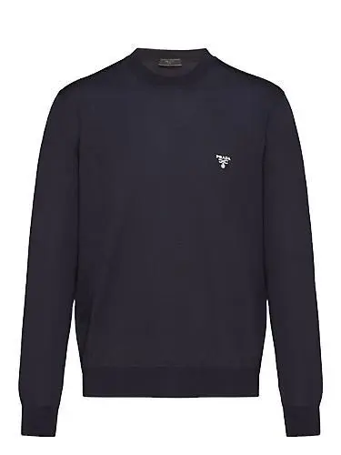Prada Wool Crewneck Sweatshirt - Blue