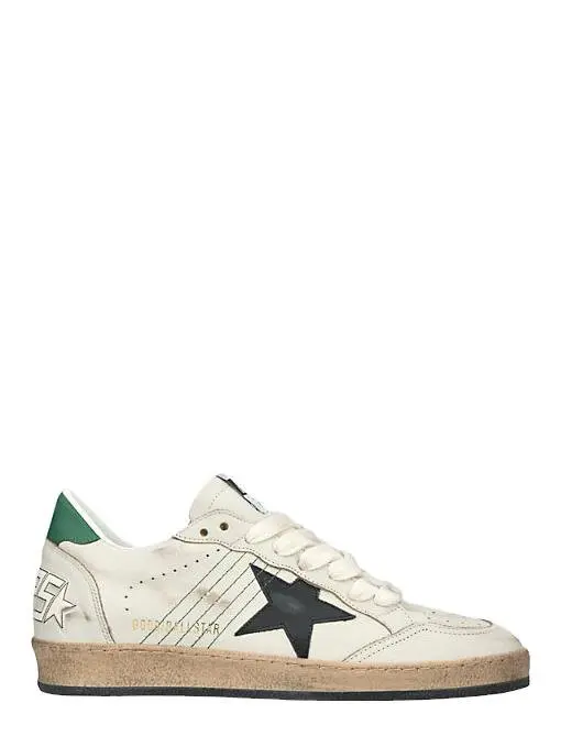 GOLDEN GOOSE Ballstar 10366 Leather Low-top Trainers - White/blk