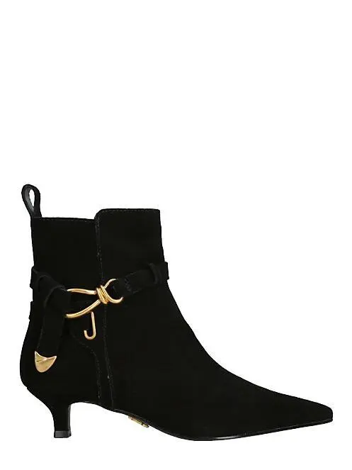 Steve Madden Roller Suede Kitten-heel Ankle Boots - Black