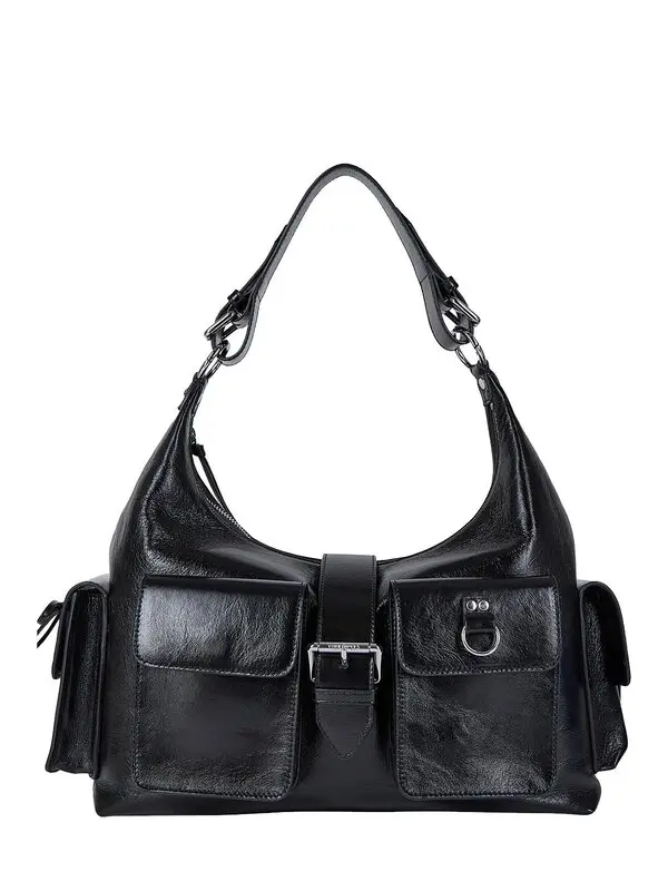 The Kooples Amelia Xl Leather Shoulder Bag - Black