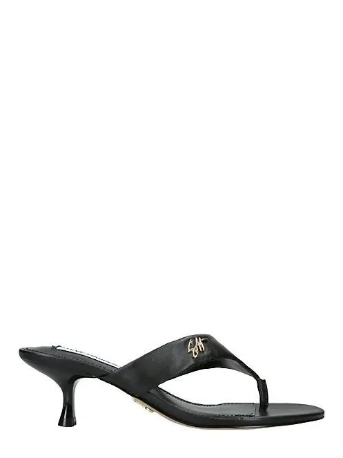 Steve Madden Soundview 017 Heeled Leather Sandals - Black