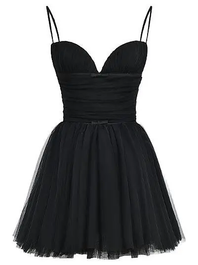House Of Cb Tulle Mini Dress - Black