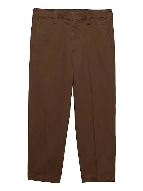 Prada Cotton Gabardine Trousers - Brown