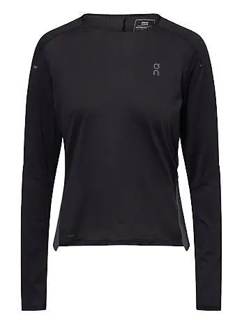 On Performance Long-sleeve Stretch-woven Top - Black/eclipse