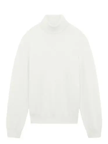 The Kooples Relaxed-fit Stretch Cashmere-blend Jumper - Ecru