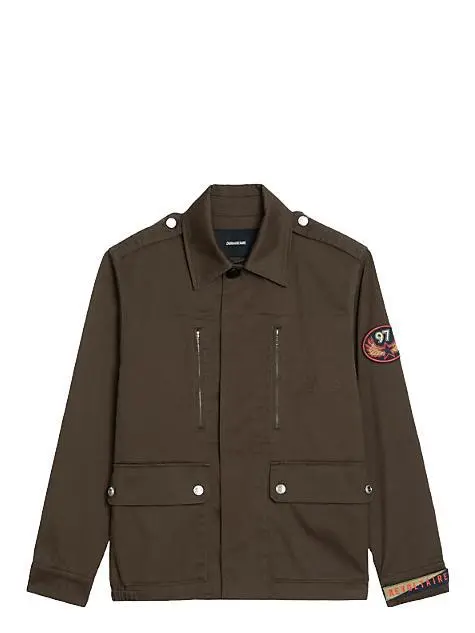 Zadig&Voltaire Patch-pocket Cotton Military Jacket - Moss
