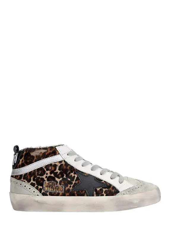 GOLDEN GOOSE Mid Star Leather Trainers - Dk.brn Com