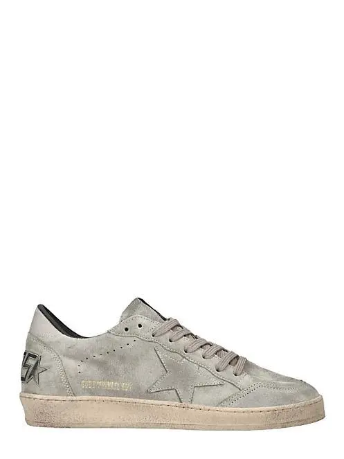 GOLDEN GOOSE Ball Star Suede Trainers - Grey/light