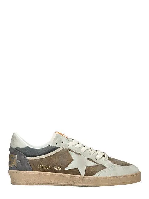 GOLDEN GOOSE Ball Star Waxed Suede Trainers - Camel/oth